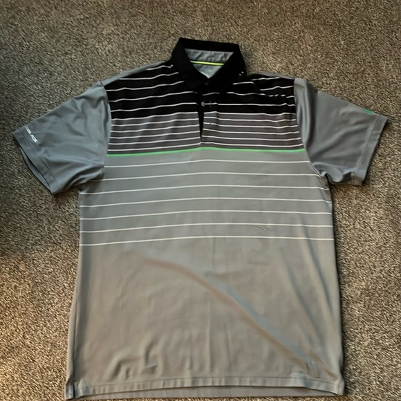 Under Armour | Shirts | Mens Under Armour Gray Striped Polo Shirt ...